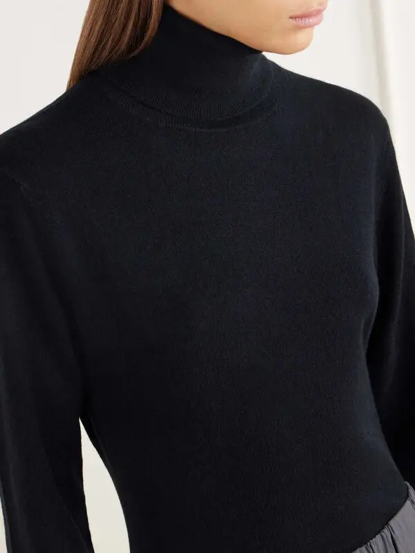 ALLUDE Wool And Cashmere-blend Turtleneck Bodysuit