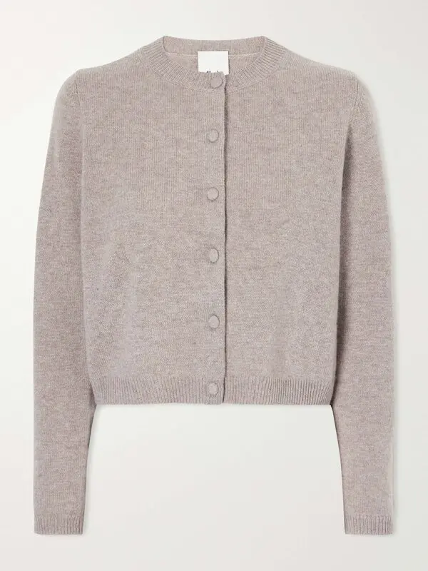 ALLUDE Cropped Cashmere Cardigan