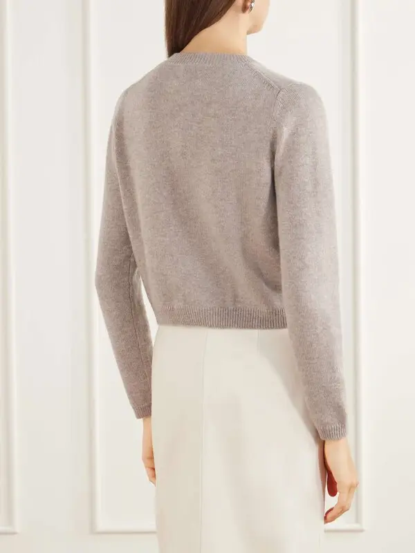 ALLUDE Cropped Cashmere Cardigan