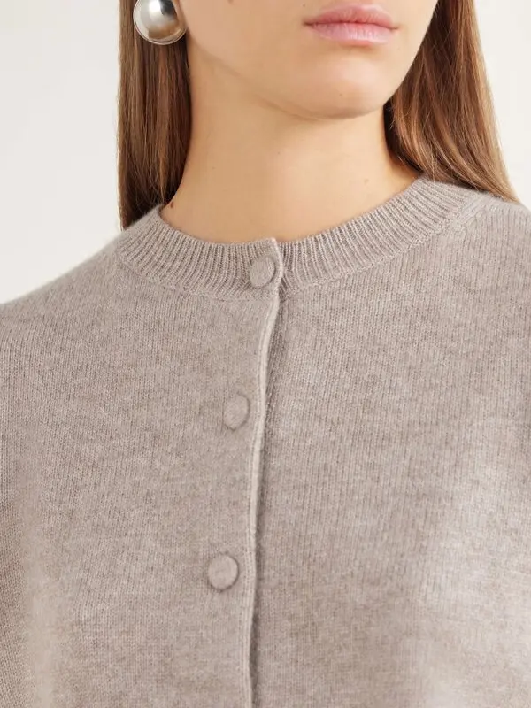 ALLUDE Cropped Cashmere Cardigan