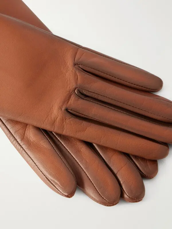 AGNELLE Olga Leather Gloves