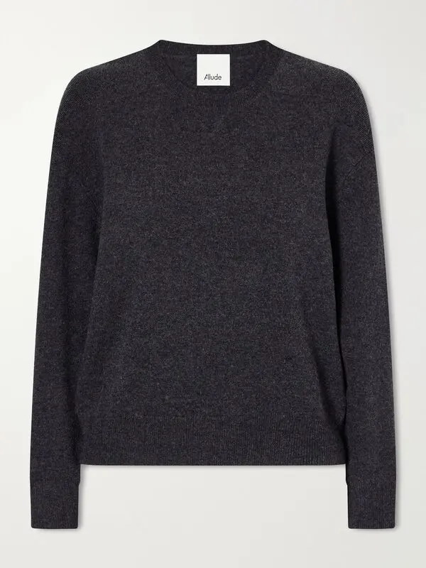 ALLUDE Wool And Cashmere-blend Sweater - Gray