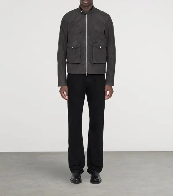 ALLSAINTS Waxed Cotton Kirk Racer Jacket