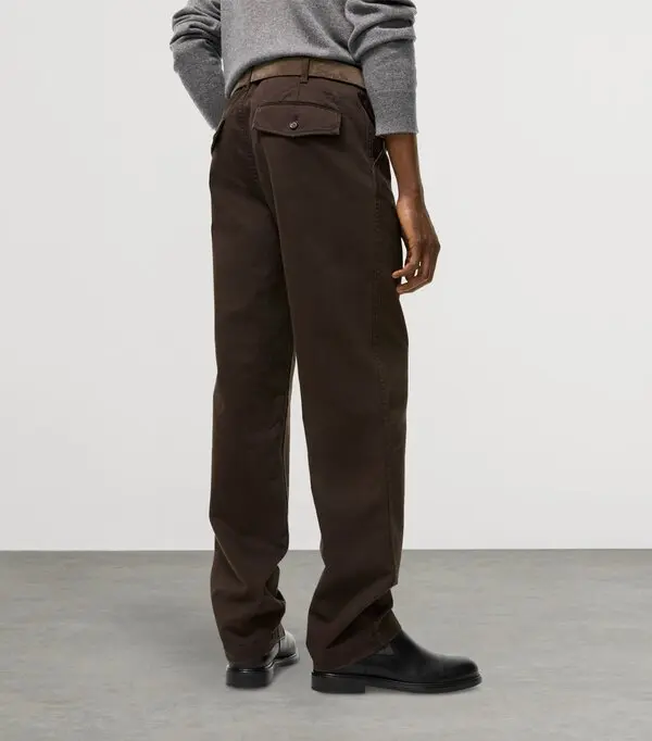 Burberry Cotton Twill Straight Chinos