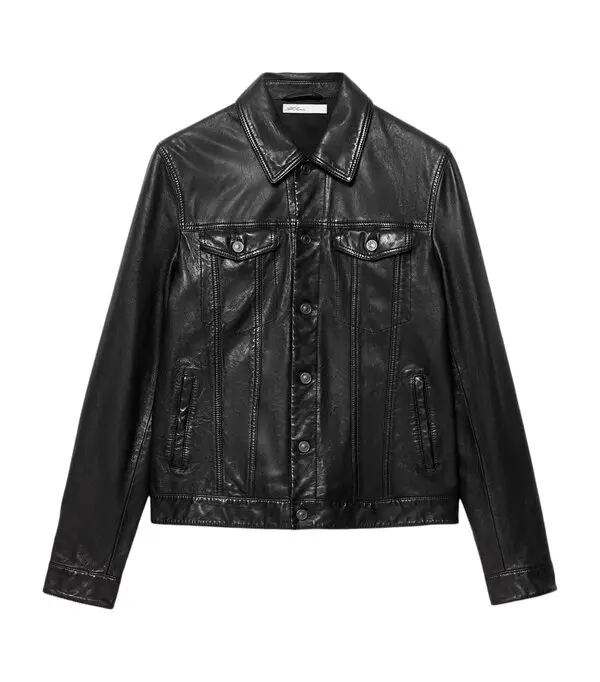 ALLSAINTS Sheepskin Chaiyo Trucker Jacket