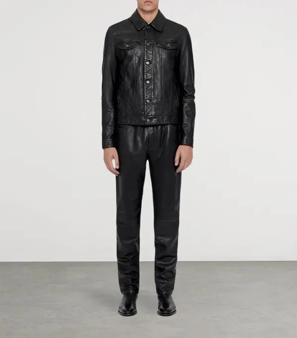 ALLSAINTS Sheepskin Chaiyo Trucker Jacket