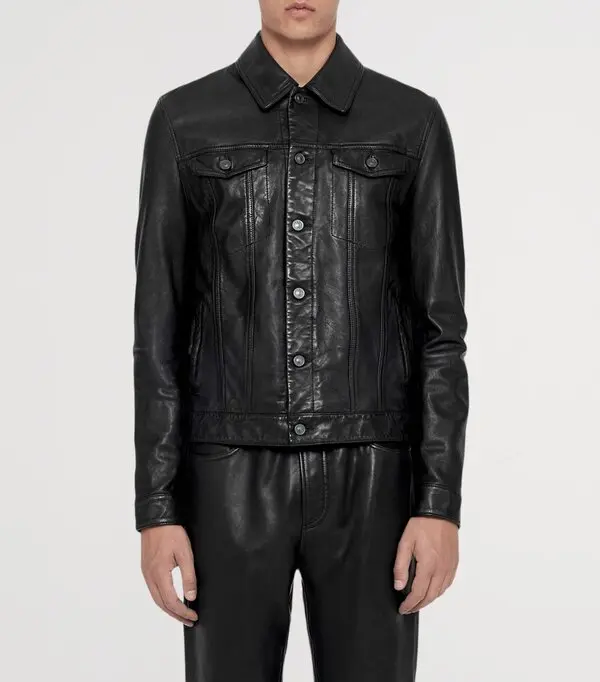 ALLSAINTS Sheepskin Chaiyo Trucker Jacket