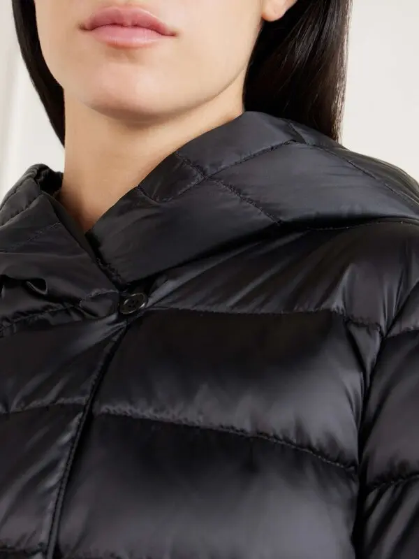 Max Mara Novef Reversible Quilted Satin Down Coat