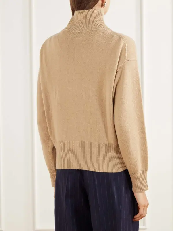 ALLUDE Troyer Cashmere Half-zip Polo Shirt