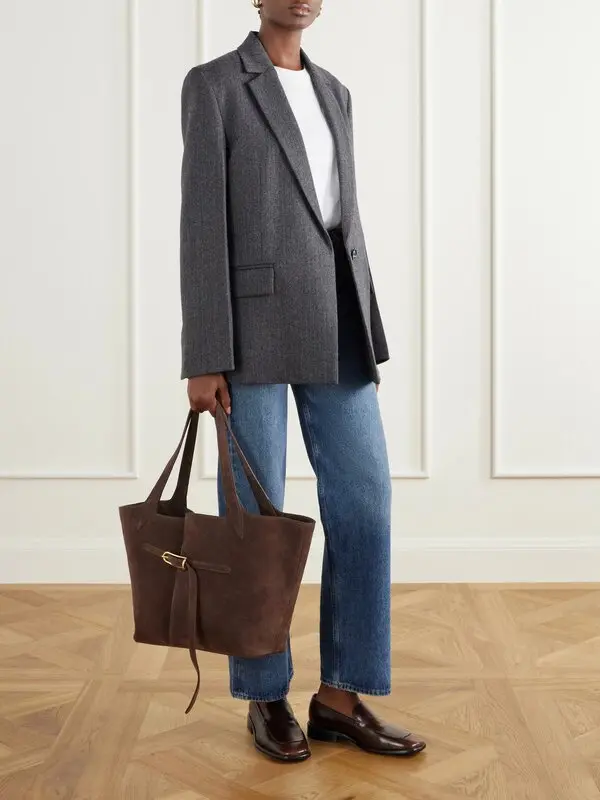 LIFFNER Belted Suede Tote