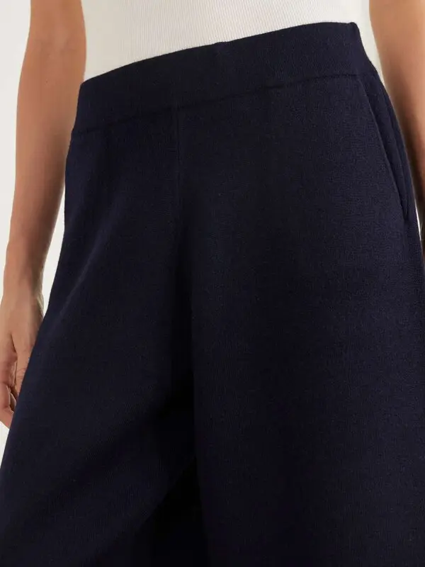 ALLUDE Wool And Cashmere-blend Wide-leg Pants