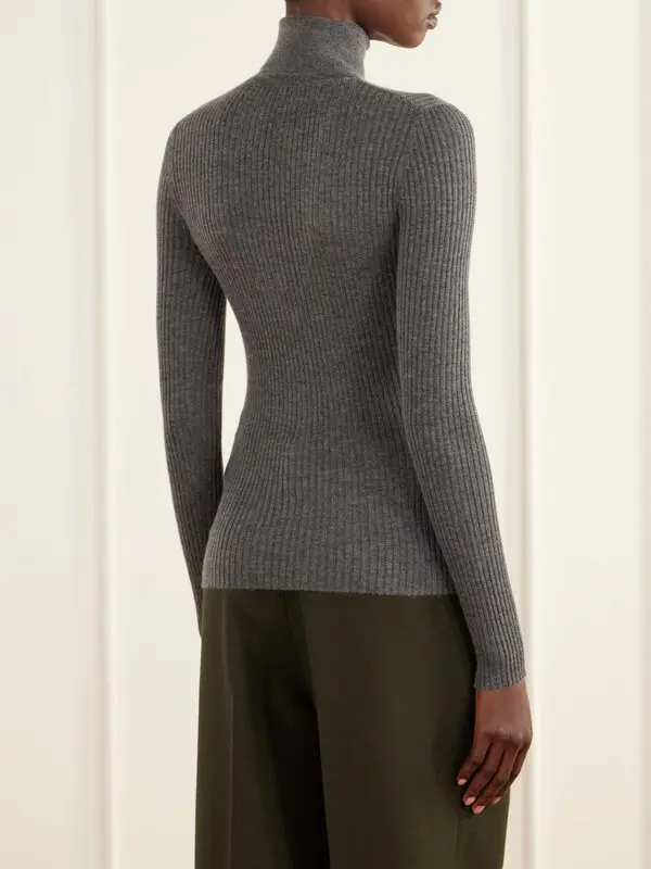 Gabriela Hearst Peppe Ribbed Cashmere-blend Sweater