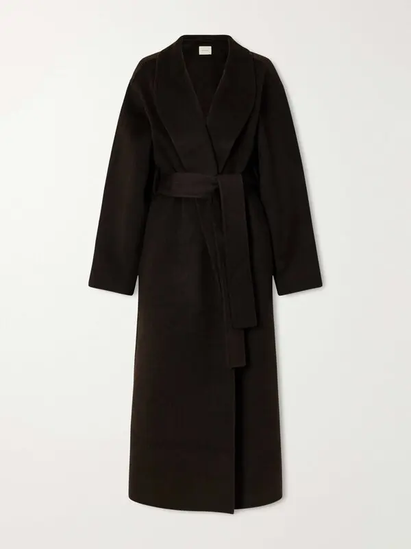 ALMADA Mara Belted Wool And Cashmere-blend Coat