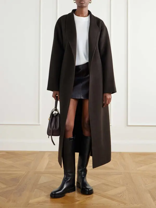 ALMADA Mara Belted Wool And Cashmere-blend Coat