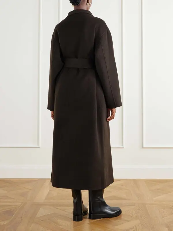 ALMADA Mara Belted Wool And Cashmere-blend Coat