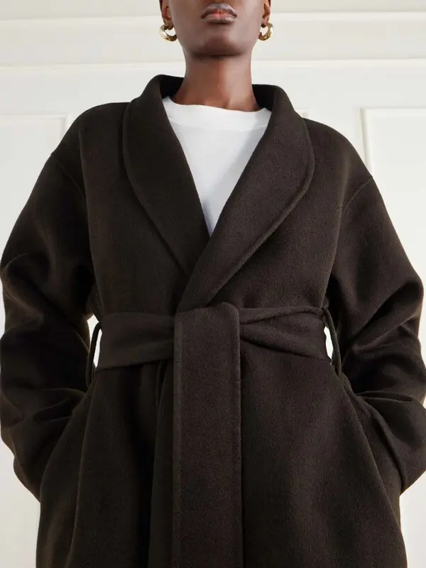 ALMADA Mara Belted Wool And Cashmere-blend Coat