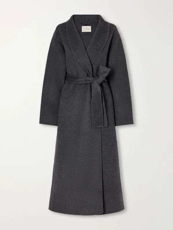ALMADA Mara Belted Wool And Cashmere-blend Coat