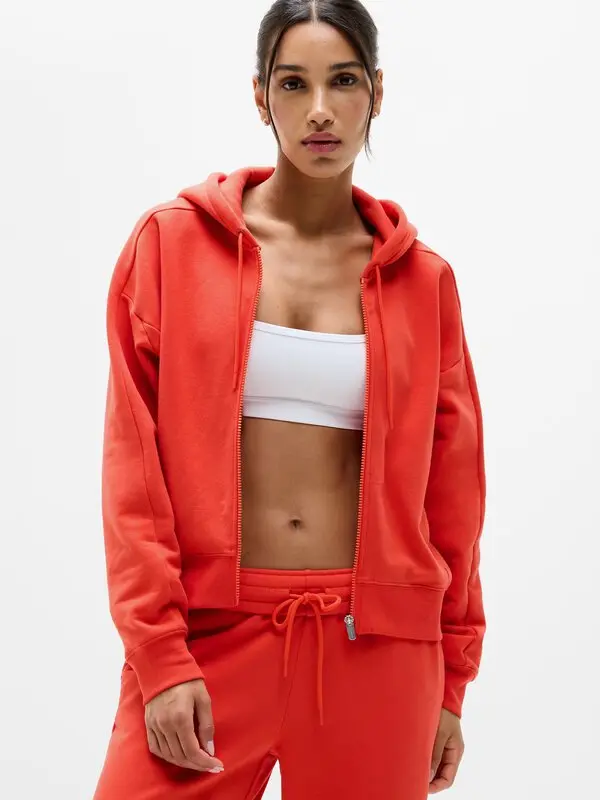 Athleta Forever Fleece Classic Full Zip Sweatshirt