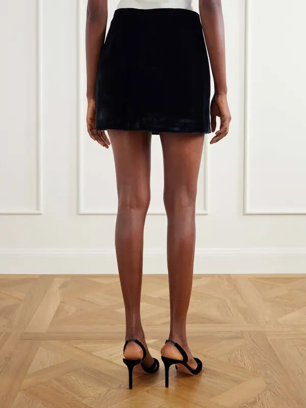 ABADIA Velvet Mini Skirt