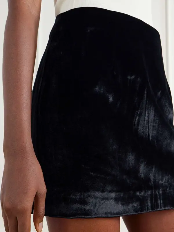 ABADIA Velvet Mini Skirt