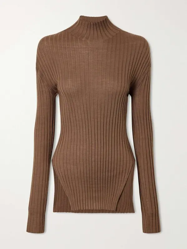 Khaite Vinci Wool And Silk-blend Turtleneck Sweater