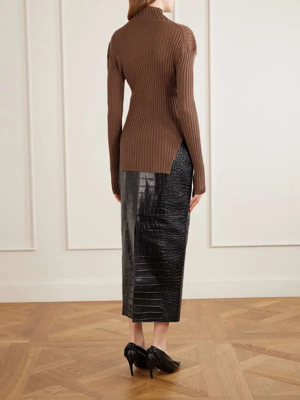 Khaite Vinci Wool And Silk-blend Turtleneck Sweater