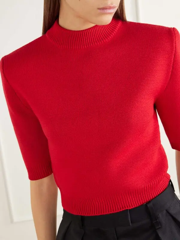 WILLY CHAVARRIA Chavela Cropped Wool Sweater