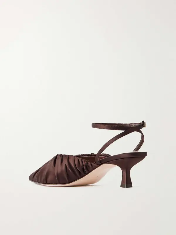 LOEFFLER RANDALL Rio 35 Smocked Satin Pumps