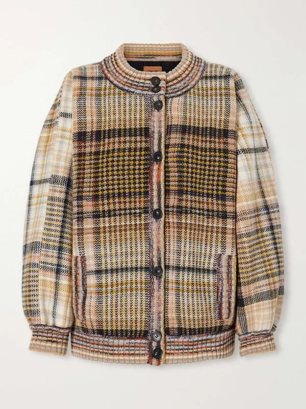 Missoni Checked Wool Padded Bomber Jacket