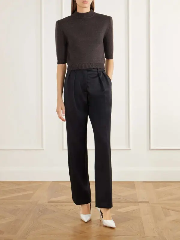 WILLY CHAVARRIA Chavela Cropped Wool Sweater