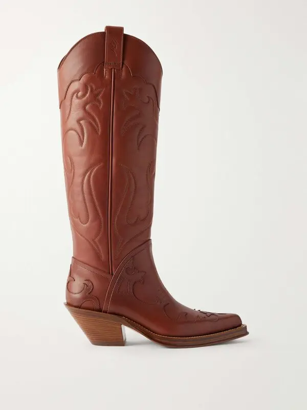 Gabriela Hearst Capitana 50 Leather Knee Boots