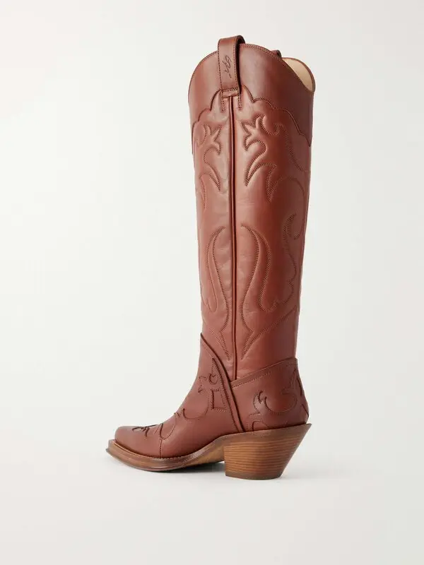 Gabriela Hearst Capitana 50 Leather Knee Boots