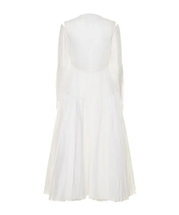 JIL SANDER Cotton Organza Midi Dress
