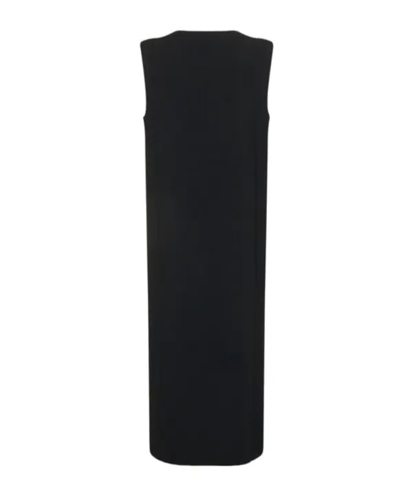 JIL SANDER Interlock Deep V Neck Midi Dress