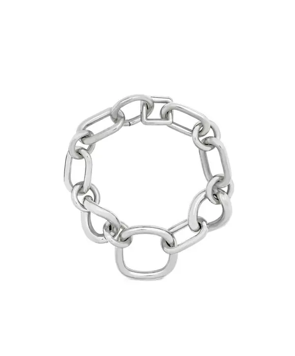 Celine Charms Modern Thin Gourmette In Brass With Rhodium Finish