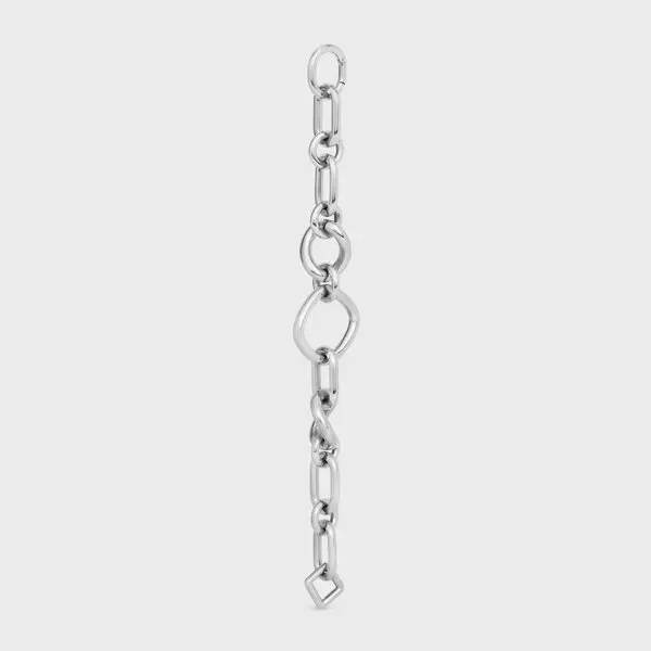 Celine Charms Modern Thin Gourmette In Brass With Rhodium Finish