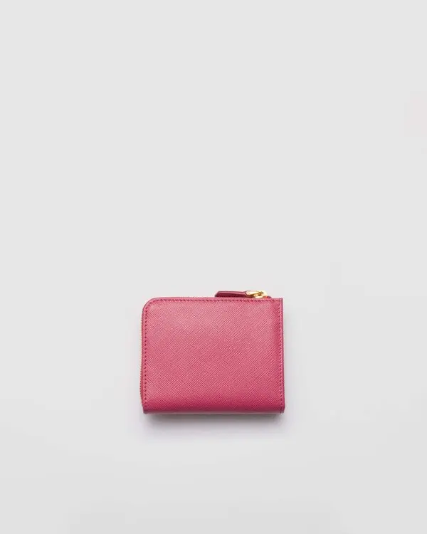 Prada Small Saffiano Leather Zipper Wallet