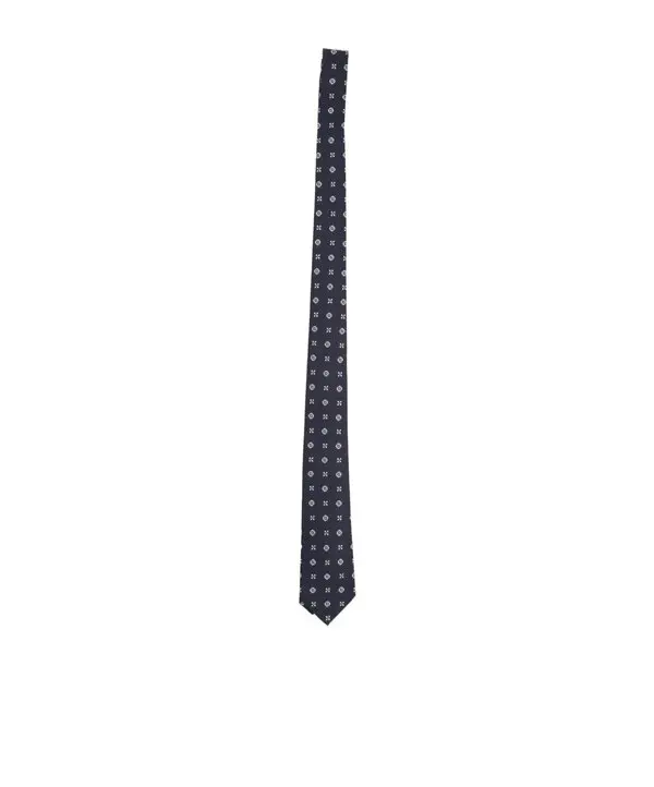 Saint Laurent Embroidered Jacquard Tie - Black