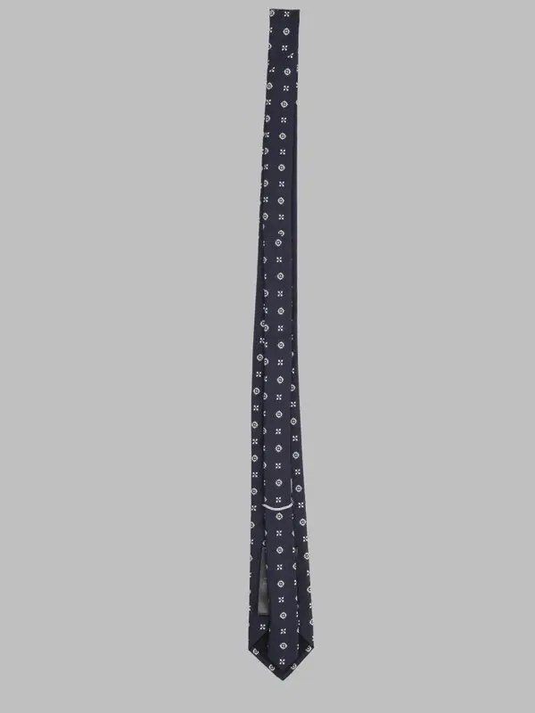 Saint Laurent Embroidered Jacquard Tie - Black