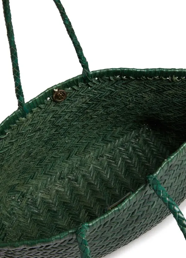 Dragon Diffusion Rattan Basket Handbag - Green