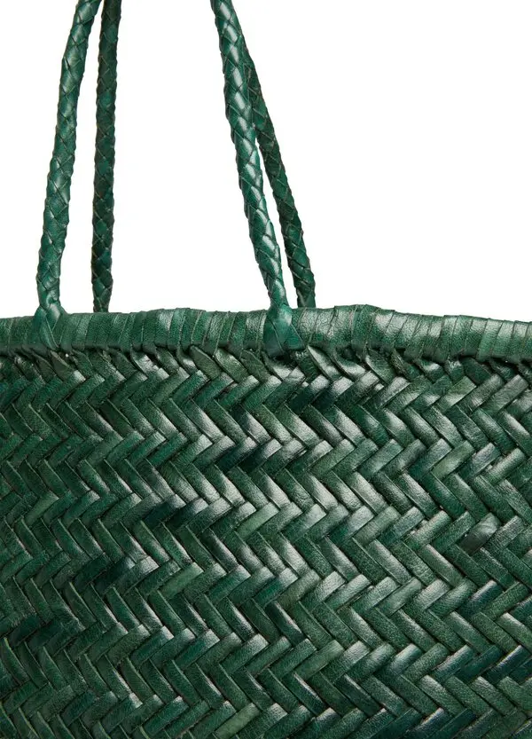 Dragon Diffusion Rattan Basket Handbag - Green