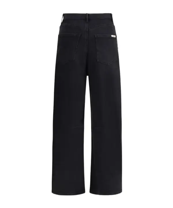 SELF-PORTRAIT Logo Patch Barrel-leg Jeans