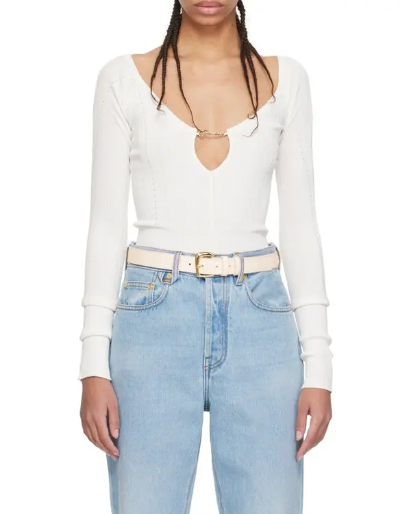 Jacquemus Long-sleeved T-shirt - White