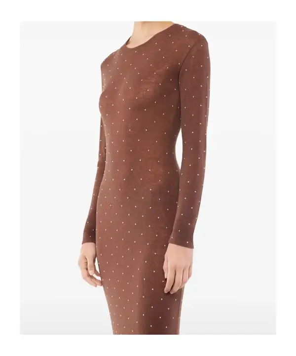 Rabanne Embellished Long-sleeved Maxi Dress