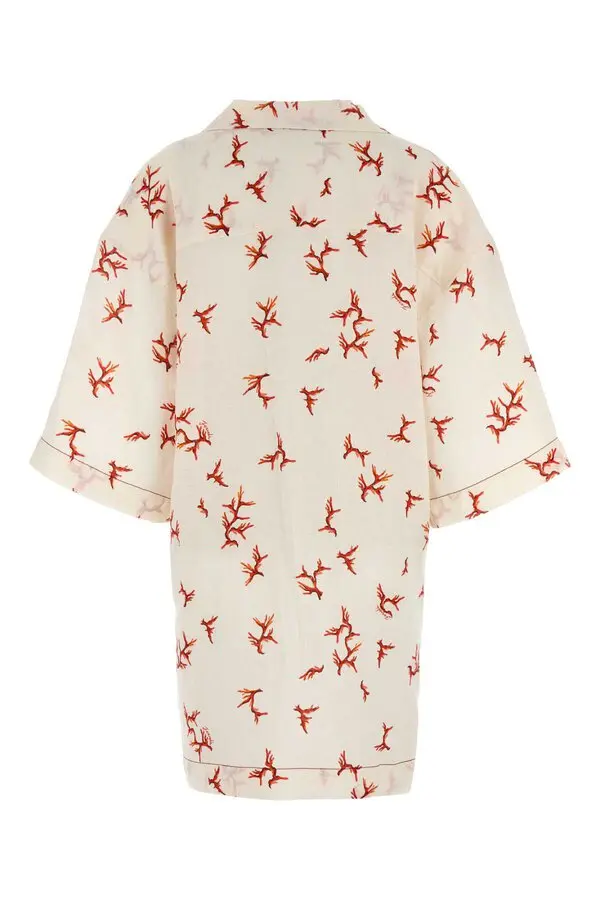 Fendi Printed Linen Kaftan