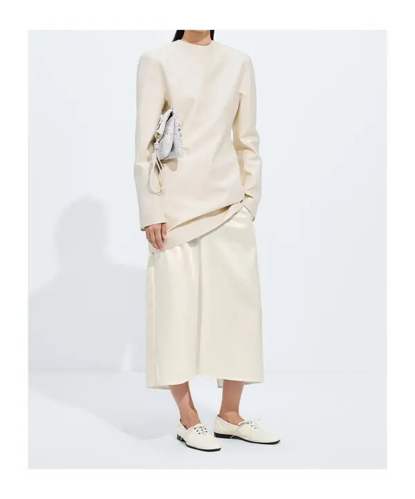 Bottega Veneta Shiny Midi Skirt