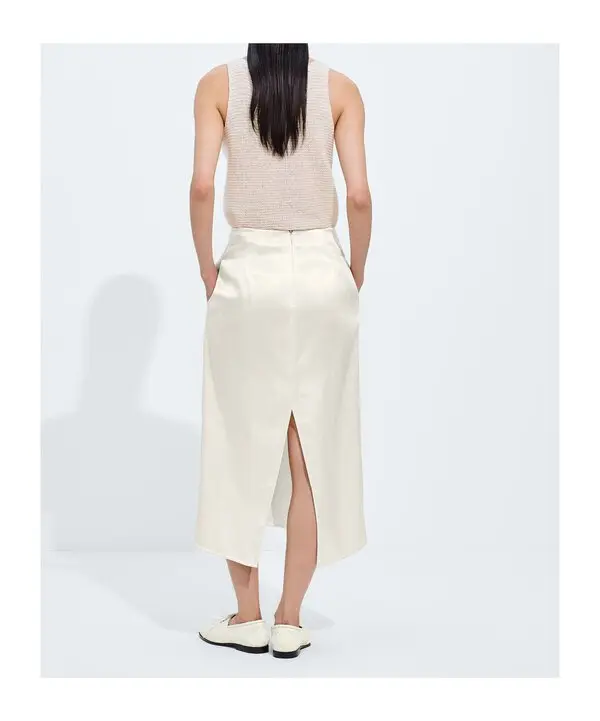 Bottega Veneta Shiny Midi Skirt