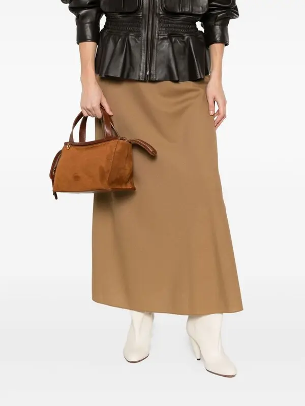 WANDLER Logo Debossed Small Tote Bag - Brown