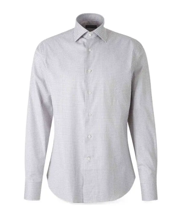 Canali Check Motif Dress Shirt - No