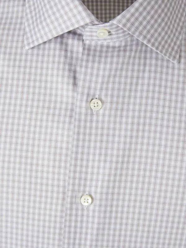 Canali Check Motif Dress Shirt - No